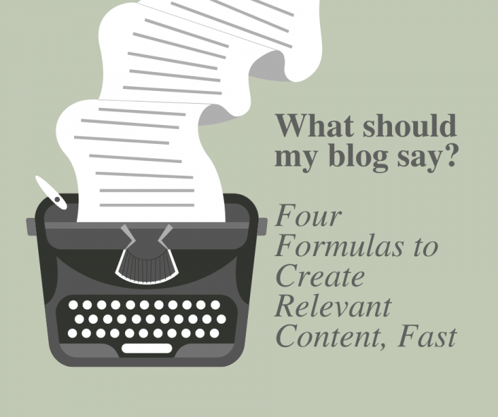 What should my blog say? Four Formulas to Create Relevant Content, Fast ...